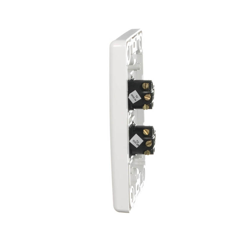 Clipsal 2 Gang Switch 10Amp 250v White (2000 Series) 2032VAWE, 2032VA