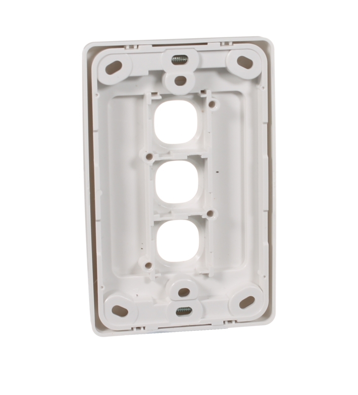 Clipsal 2033VH-WE | 3 Gang Grid And Surround 2000 Series White