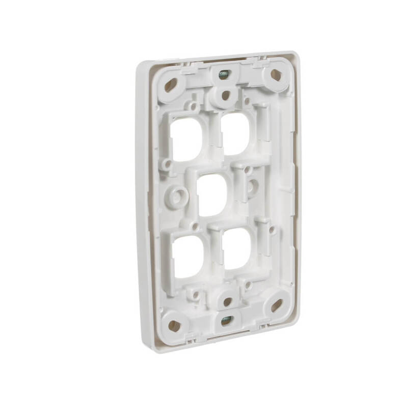 Clipsal 2035VH-WE | 5 Gang Grid And Surround 2000 Series White