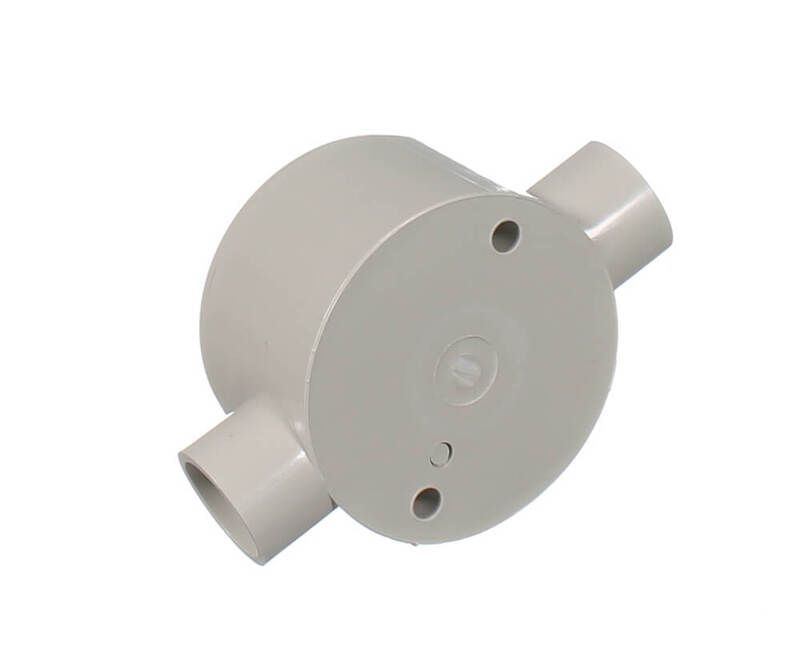 Clipsal 240-20-2-GY | 2 Way 20mm Round Shallow Junction Box