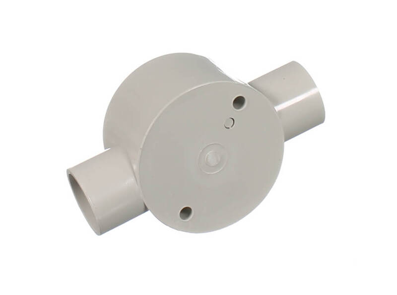 Clipsal 240-25-2-GY | 2 Way 25mm Round Shallow Junction Box