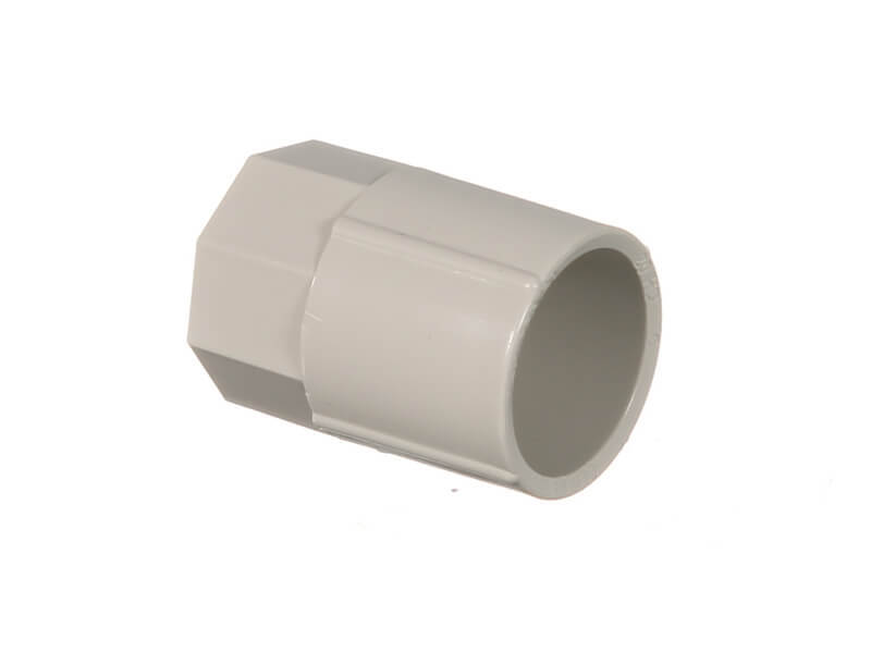 Clipsal 20mm Plain to Screw Conduit Female Coupling PVC | 258-20-GY