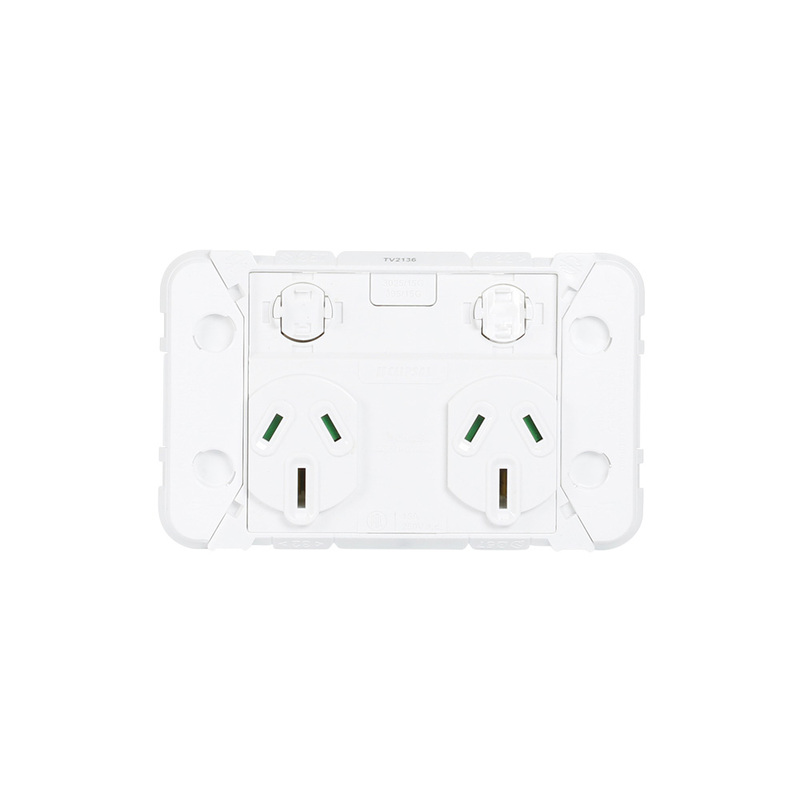 Clipsal Iconic 3025/15-VW | 15Amp Double Power Point GPO 250v | Vivid White