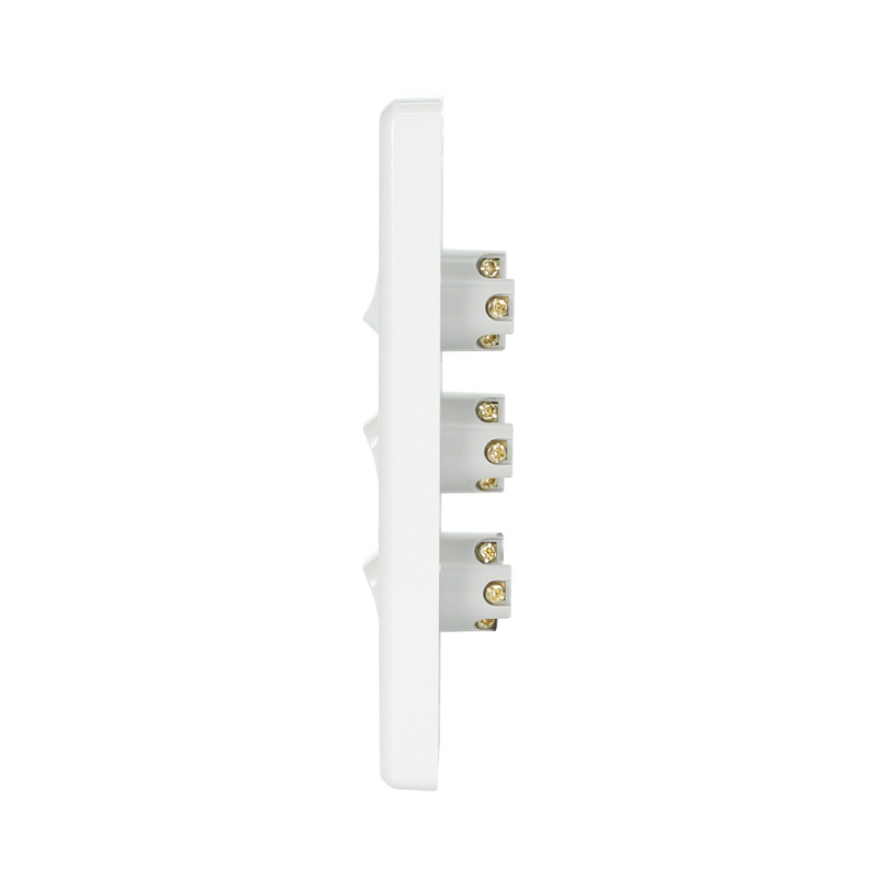 NLS 30596 | 3 Gang Architrave Switch 10amp 250v White