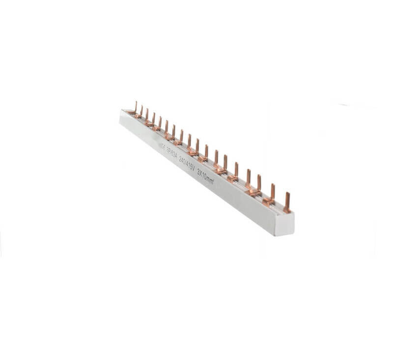 NLS 30811 | 18 Pole 3 Phase Pin Type Insulated Busbar 63A 10mm²