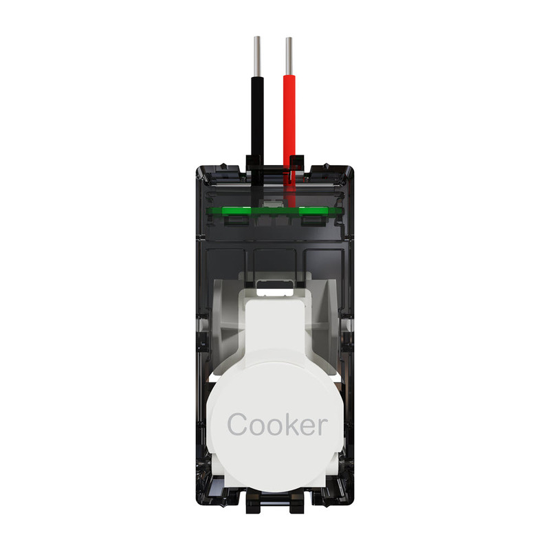 Clipsal 40PA32COOK-WC | Solis COOKER Push Button Adaptor | White Ceramic