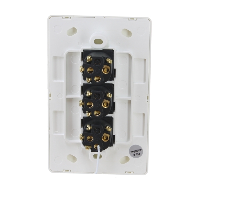 4C Slimline 3 Gang Wall switch 16Amp 250v | Elegant Range | White