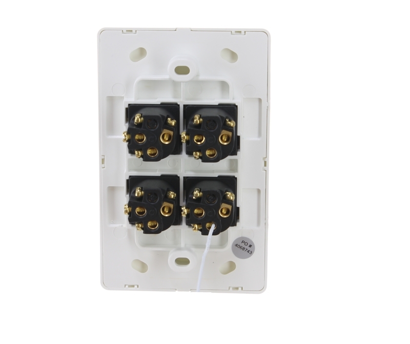 4C Slimline 4 Gang Wall switch 16Amp 250v | Elegant Range | White