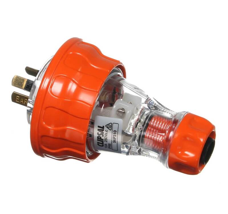 CLIPSAL 56P310-EO | 3 Pin Flat 10Amp Straight Plug IP66 | 56 Series