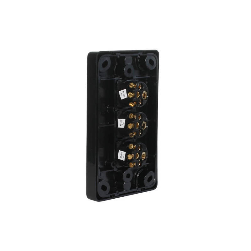 Clipsal C2033VABK | C2000 Series Vertical 3 Gang Switch 10A | Black