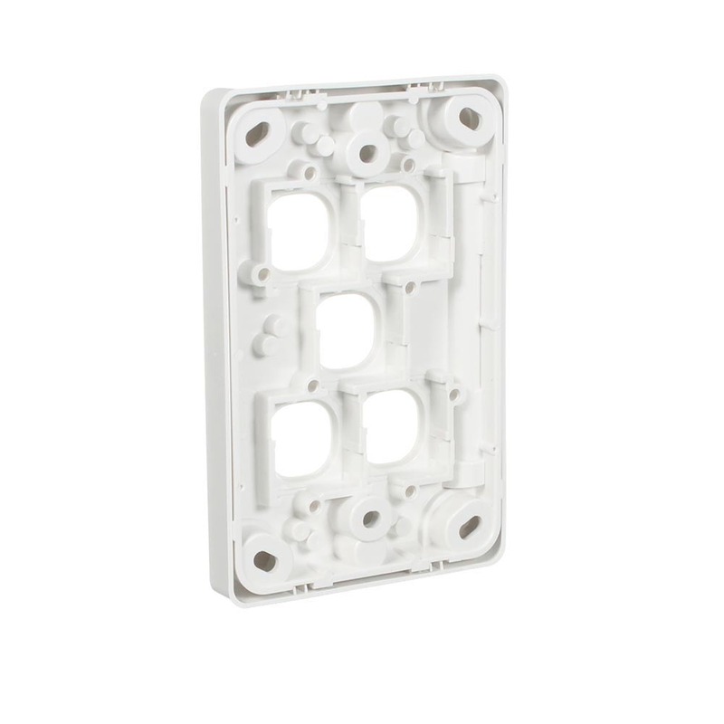Clipsal C2035VH-WE | 5 Gang Grid And Surround Classic Series White