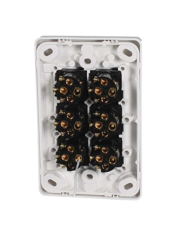 Clipsal C2036VA | 6 Gang Switch 10Amp 250v White (Classic Series) C2036VAWE