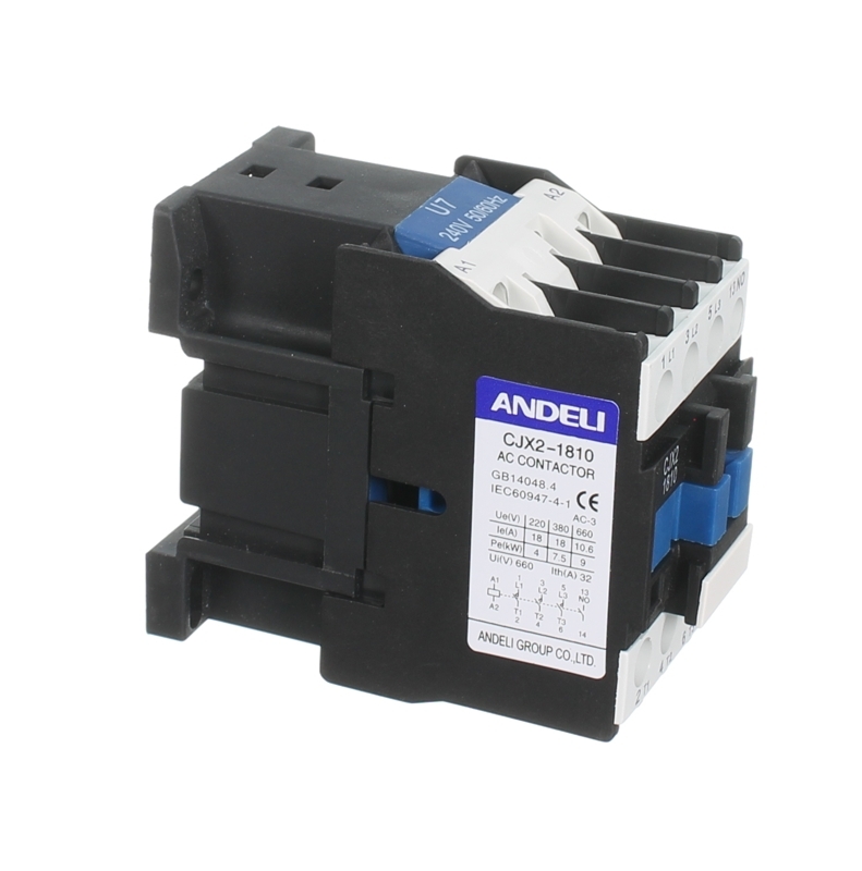 ANDELI CJX2-D1810-U7 Contactor | 18Amp (AC3) - 32Amp (AC1) | 240V coil ...