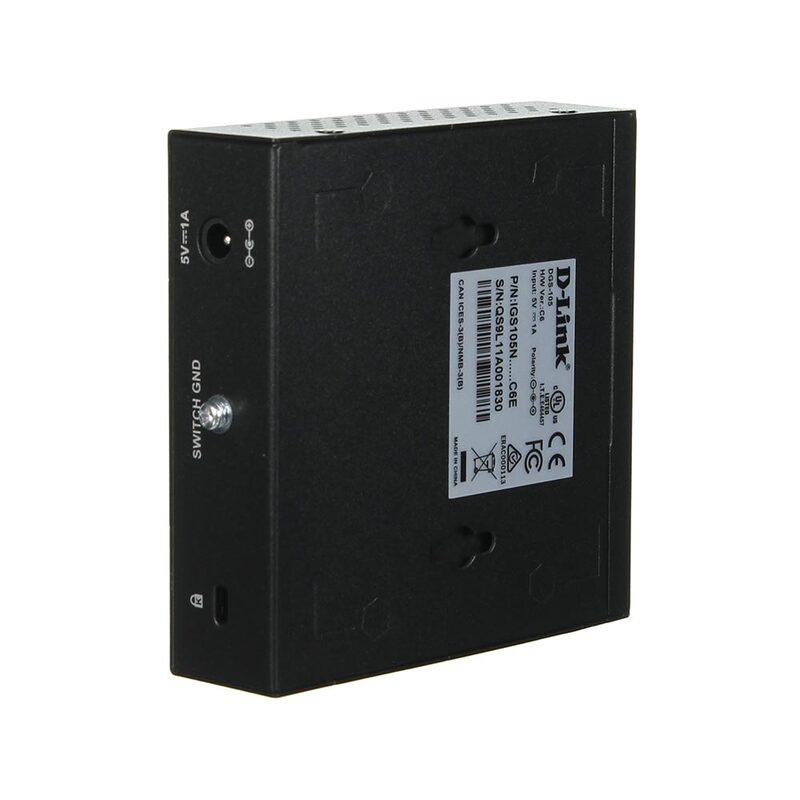 D-Link DGS-105 | 5-Port Gigabit Desktop Switch | Metal Housing