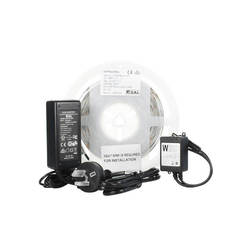 SAL FLP12V5M-NDL-SBT | Flexi Smart LED Strip Kit 240V 5000K Daylight 5m