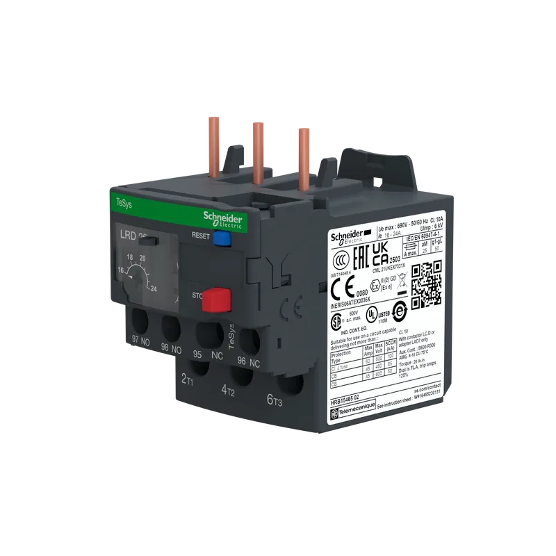 Schneider Electric TeSys LRD22 | Thermal Overload Relay 16 - 24 Amps