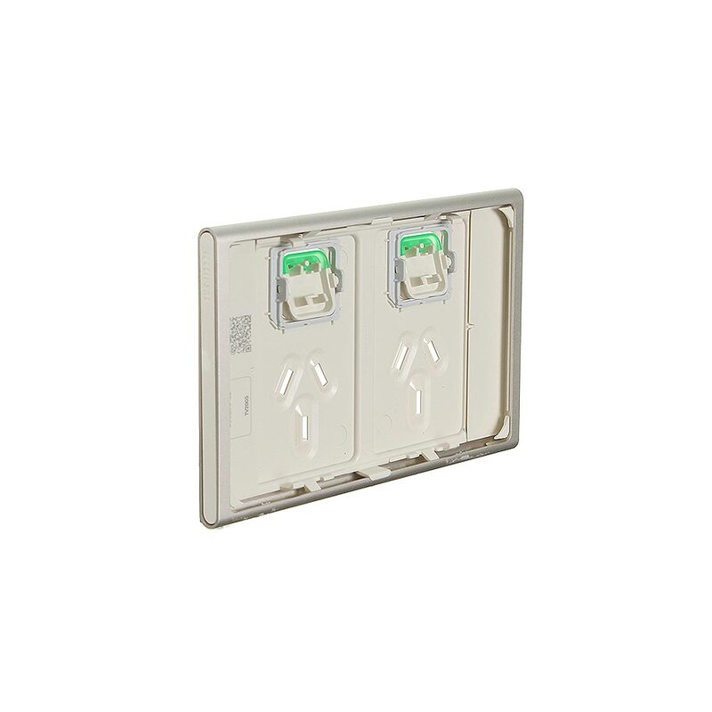 Clipsal Iconic STYL Double Switched Internal Power point Cover Plate ...