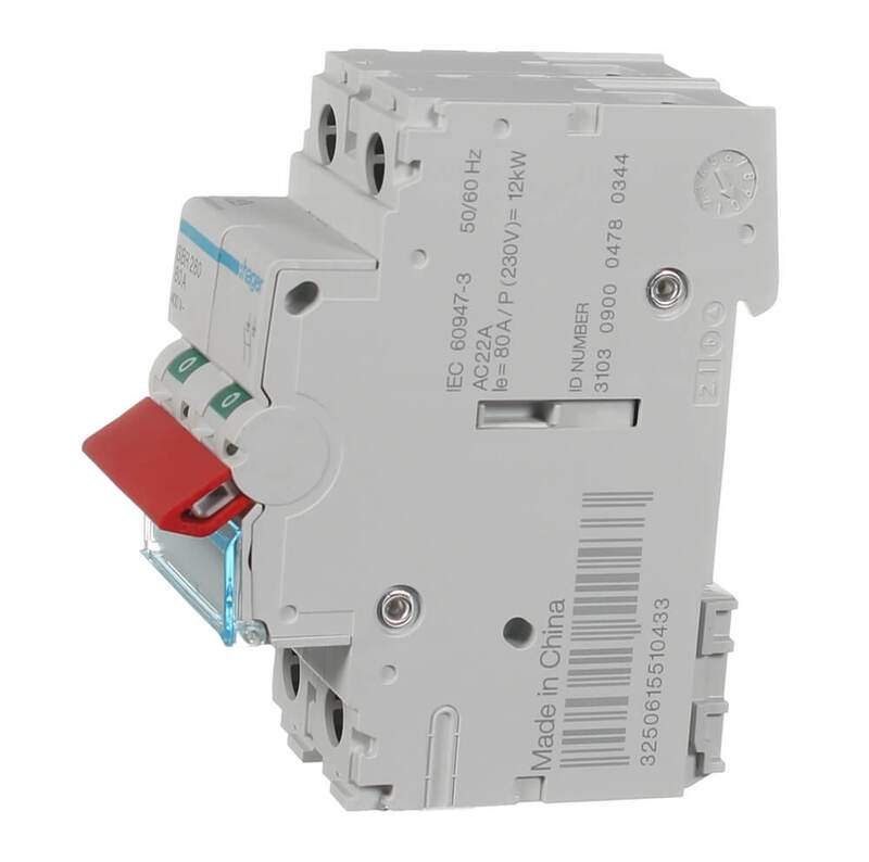 HAGER SBR280 | Main switch double pole 80 amp