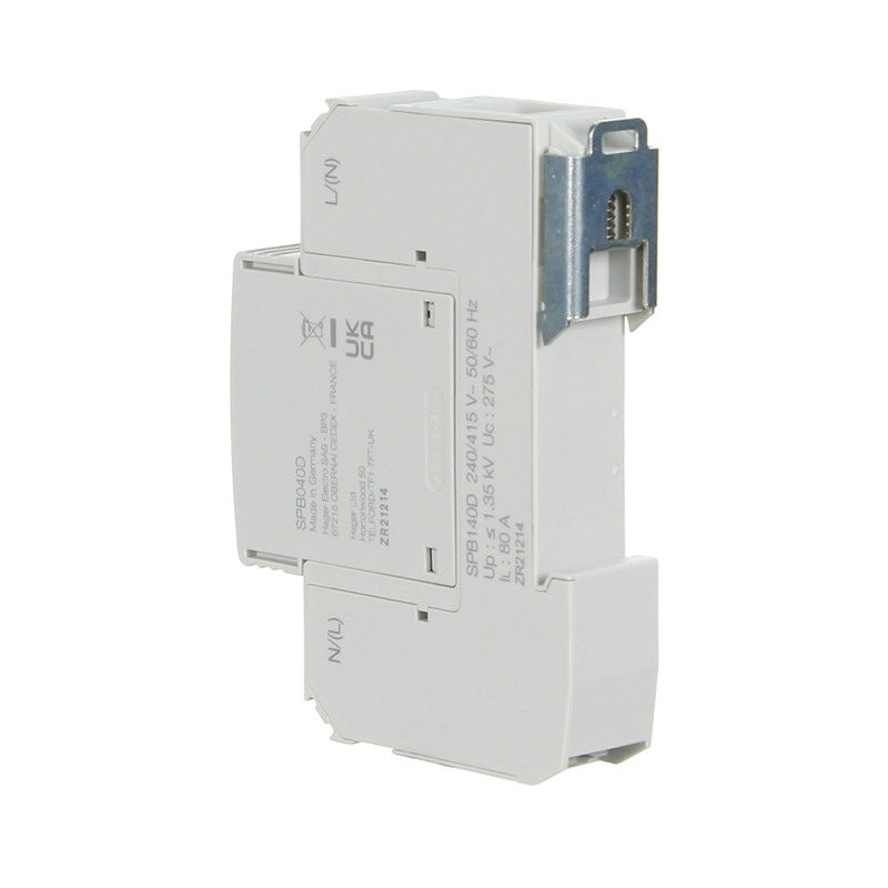 Hager SPB140D | 1 Pole 40kA Surge Protection Device With Replaceable ...