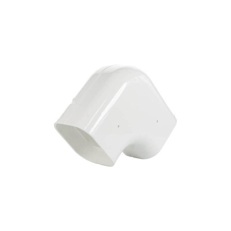 80mm Bend 90° Flat AC Duct Cover | Air Conditioning Duct | Asuka W80FE90