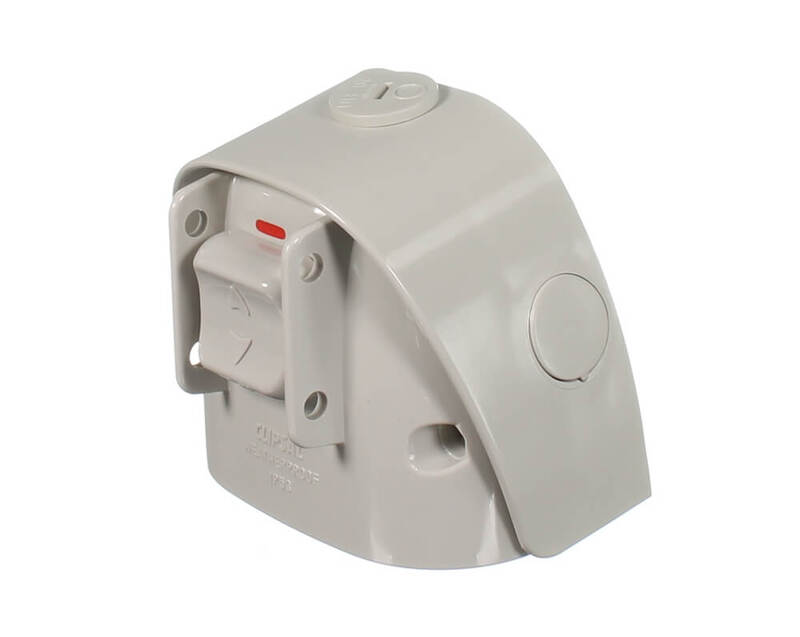 CLIPSAL WSC227-GY | Single Weatherproof Power Point 10amp IP53
