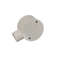 Clipsal 1 Way 25mm Round Shallow Junction Box | 240-25-1-GY | Jbox