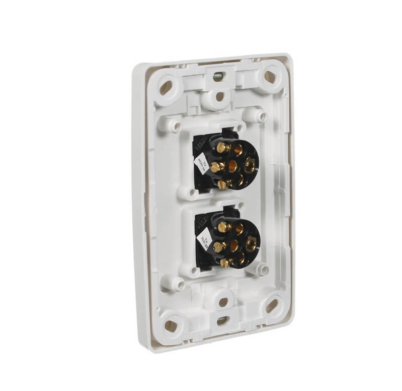 Clipsal 2 Gang Switch 10Amp 250v White (2000 Series) 2032VAWE, 2032VA