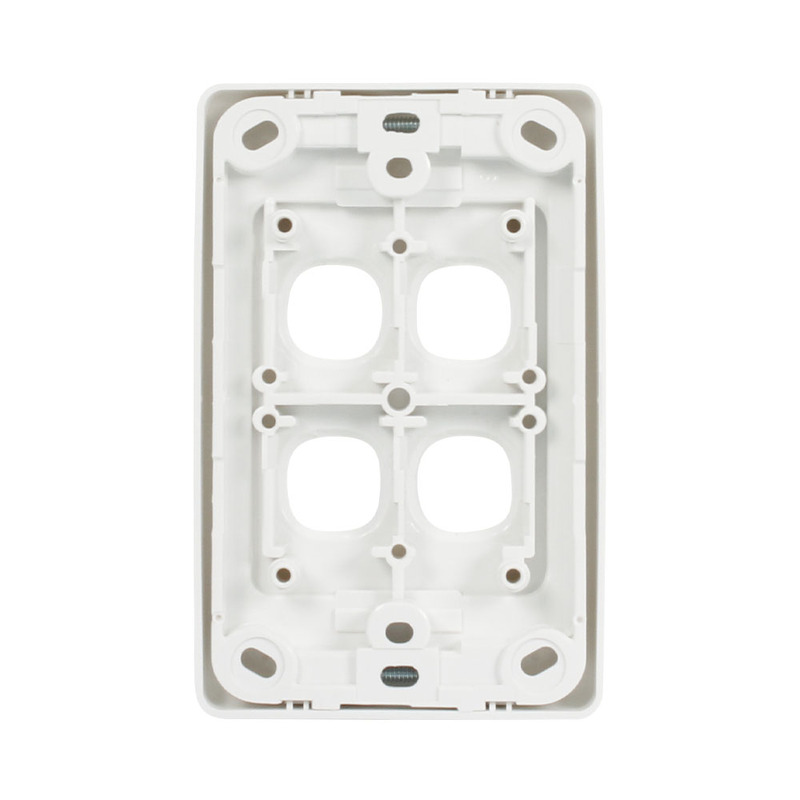 Clipsal 2034VH-WE | 4 Gang Grid And Surround 2000 Series White
