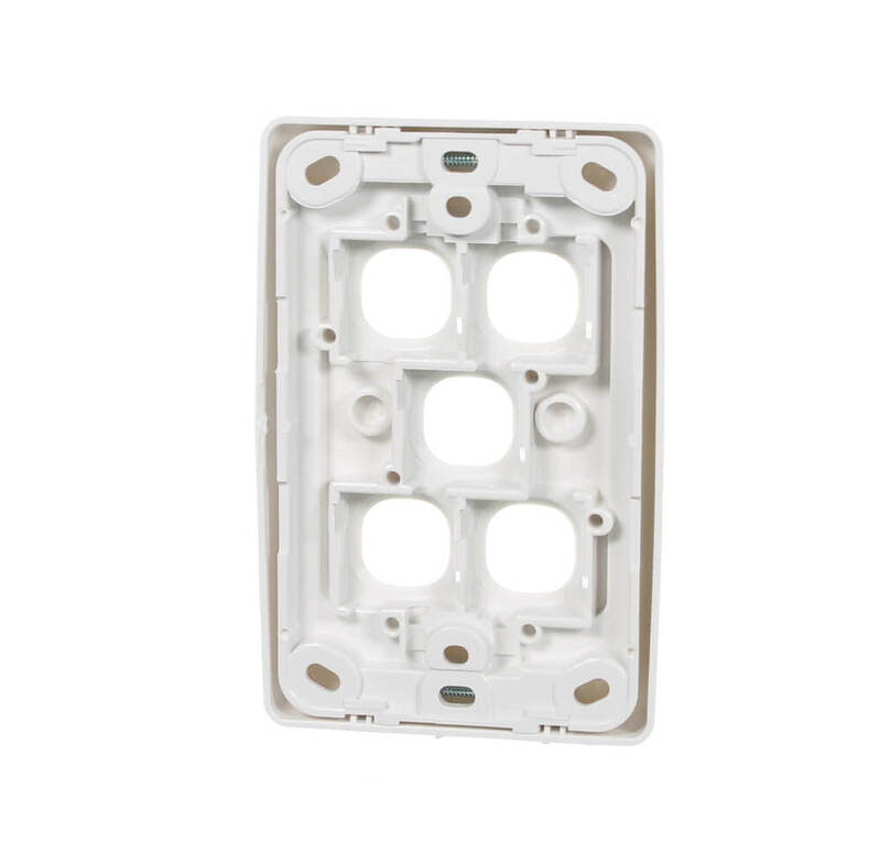 Clipsal 2035VH-WE | 5 Gang Grid And Surround 2000 Series White