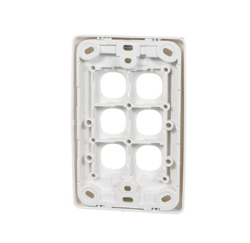 Clipsal 6 Gang Grid And Surround (2000 Series) 2036VHWE, 2036VH