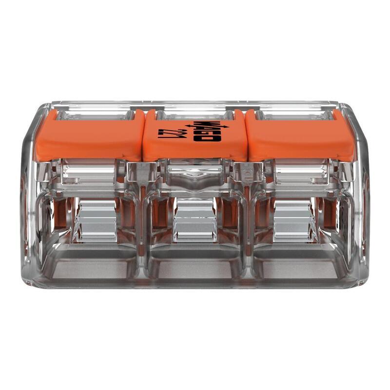 Wago 221-613 | 6mm² 3-Way Compact Splicing Connectors | Jar of 30