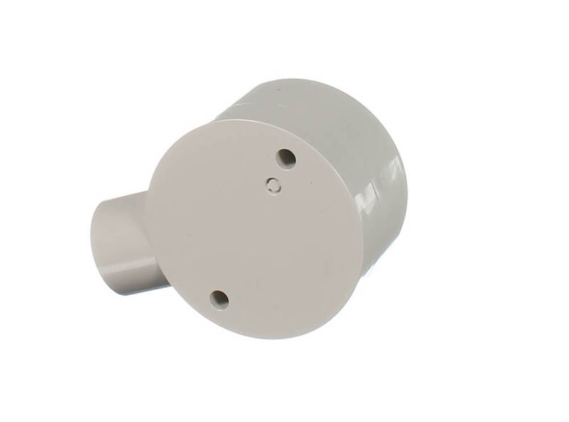 Clipsal 1 Way 25mm Round Shallow Junction Box | 240-25-1-GY | Jbox
