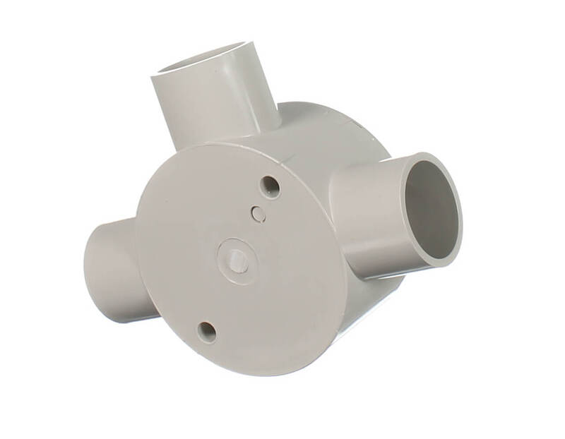 Clipsal 240-25-3-GY | 3 Way 25mm Round Shallow Junction Box