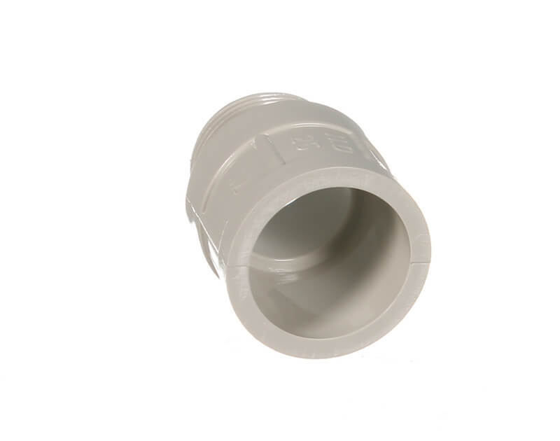 Clipsal 263-32-GY | 32mm Plain to Screwed PVC Conduit Male Coupling