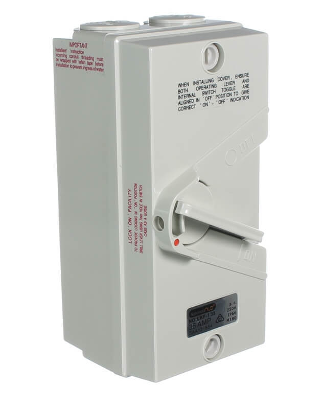 Single Pole 35Amp 250v Isolating Switch (IP66 Rated) | 30214