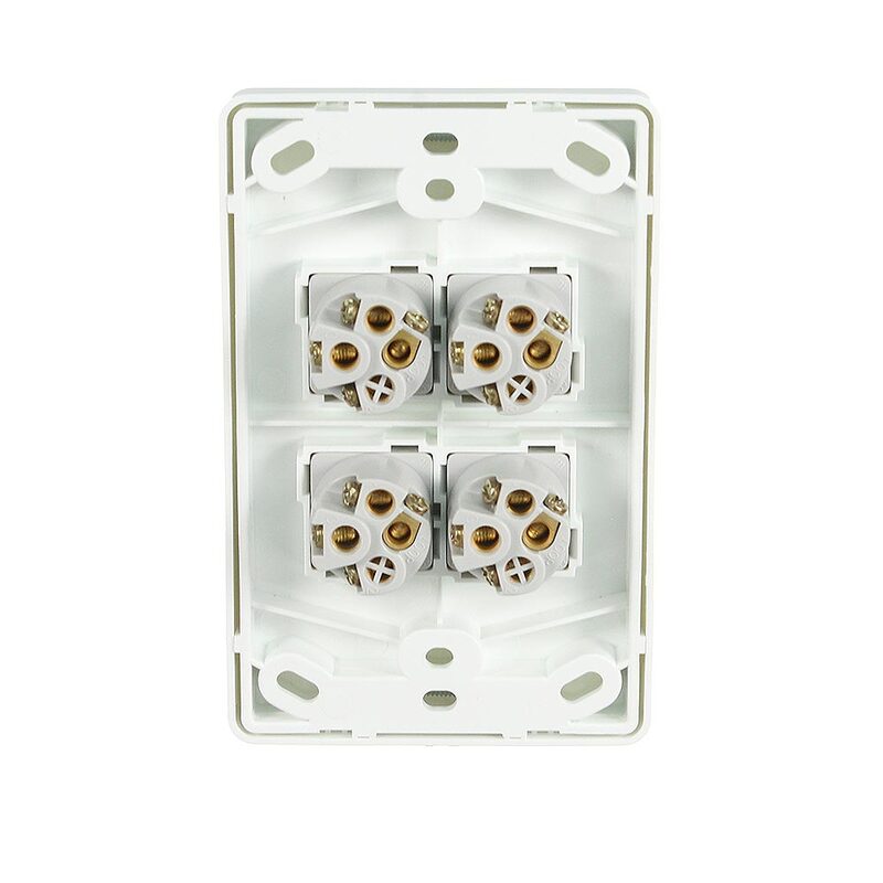 NLS 30620 | 4 Gang Switch 10 Amp | Classic Style | White