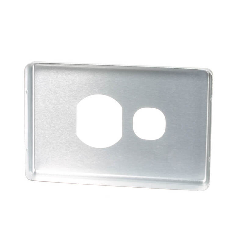 Clipsal Classic C2015C-BA | Brushed Aluminium Cover Suit Single Socket ...