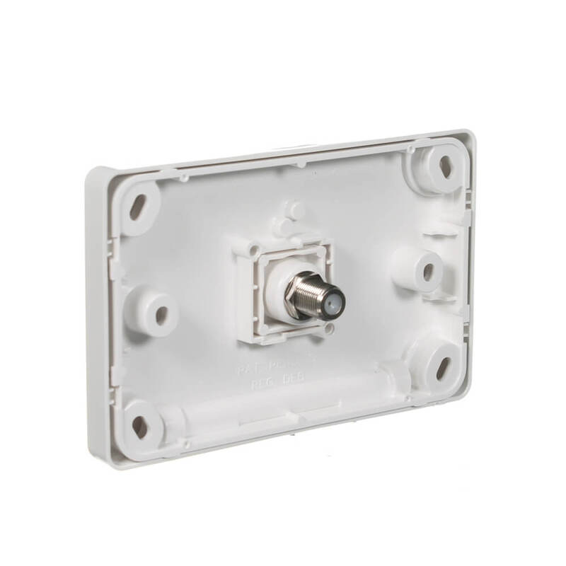 Clipsal Classic C2031VTV75F-WE | Coaxial Outlet Pal To F-Type White