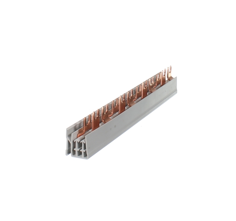 Hager KDN380A | 12 Pole 3 Phase Fork Style Insulated Busbar 80A 16mm²