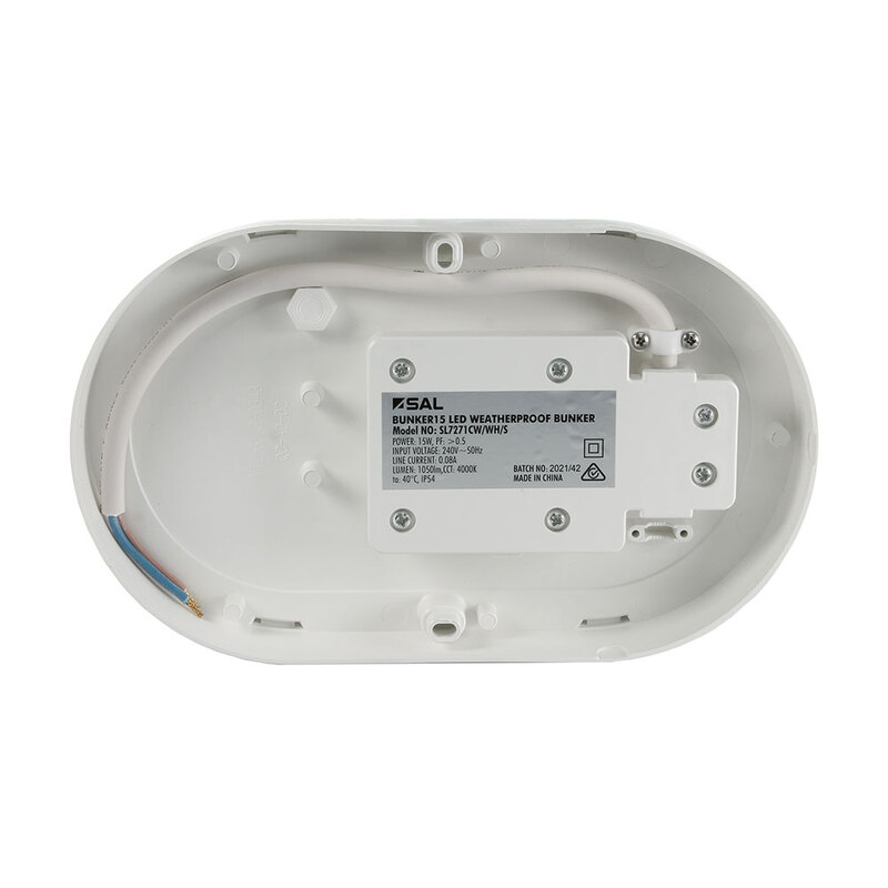 SAL SL7271TC-WH-S | Oval LED Bunker Light 15W With Sensor | Tri Colour ...