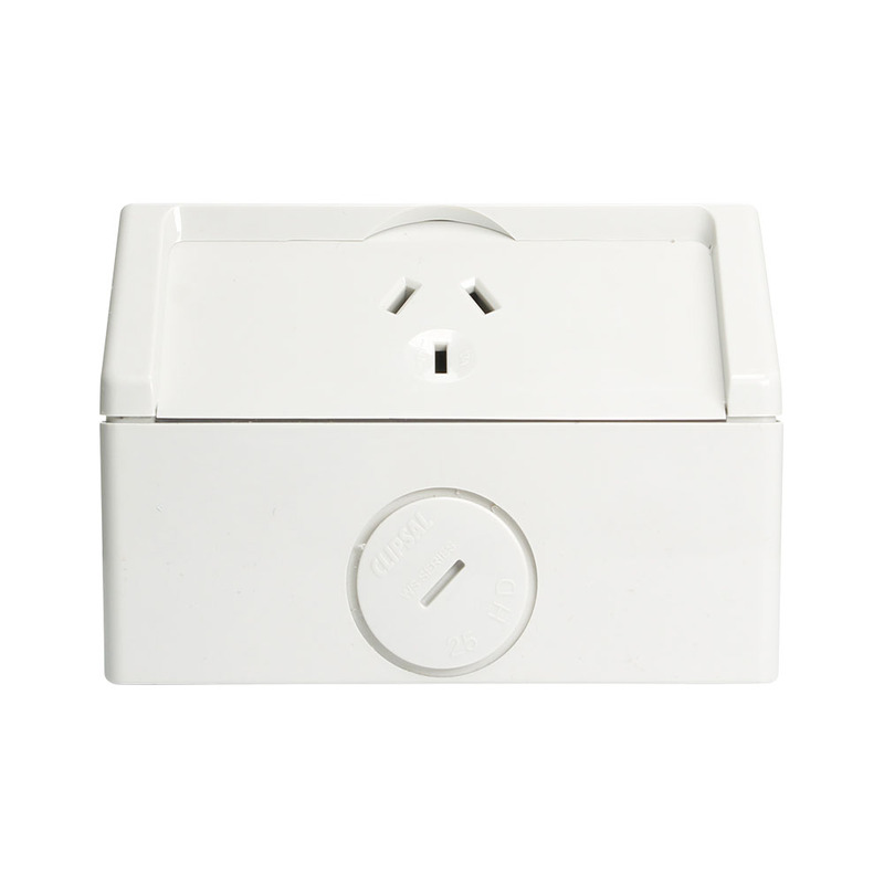 Clipsal WSC227/1 | 10A Weatherproof GPO IP54 Outdoor Power Point ...