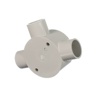 Clipsal 240-25-3-GY | 3 Way 25mm Round Shallow Junction Box