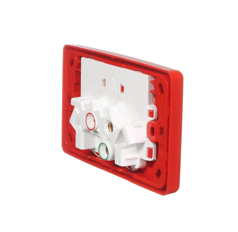 CLIPSAL 2025-RD | 10Amp RED Double Power Point GPO | 2000 Series