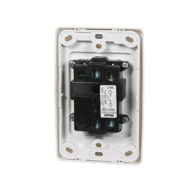 Clipsal 2031/45-WE | 45Amp Stove Isolator White | 2000 Series
