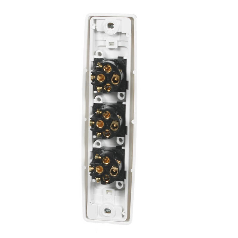 Clipsal 2033A-WE | 3 Gang Architrave Switch 10amp White | 2000 Series