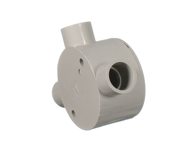 Clipsal 3 Way 20mm Round Shallow Junction Box | 240-20-3-GY | Jbox