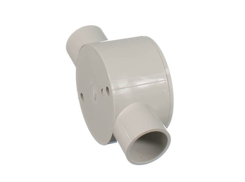 Clipsal 240-25-2-GY | 2 Way 25mm Round Shallow Junction Box