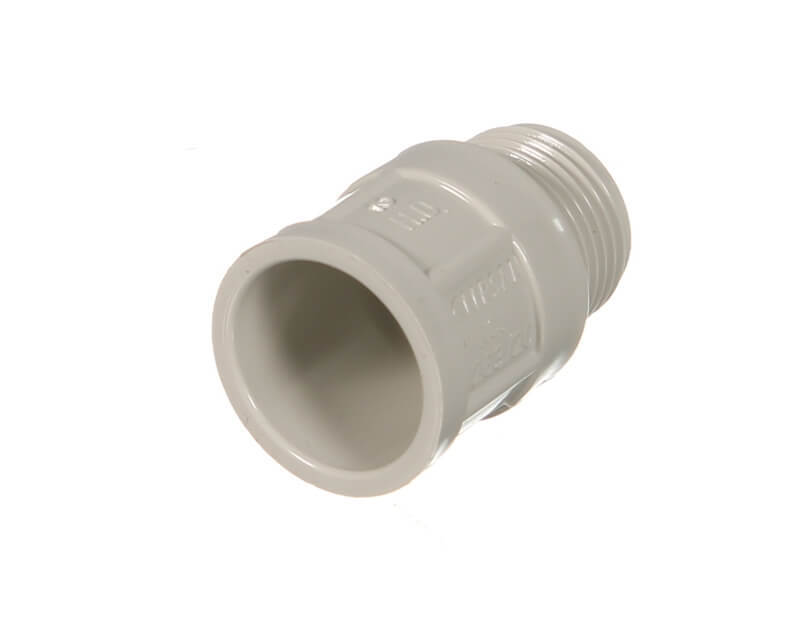 Clipsal 20mm Plain to Screwed Conduit Male Coupling PVC | 263-20-GY
