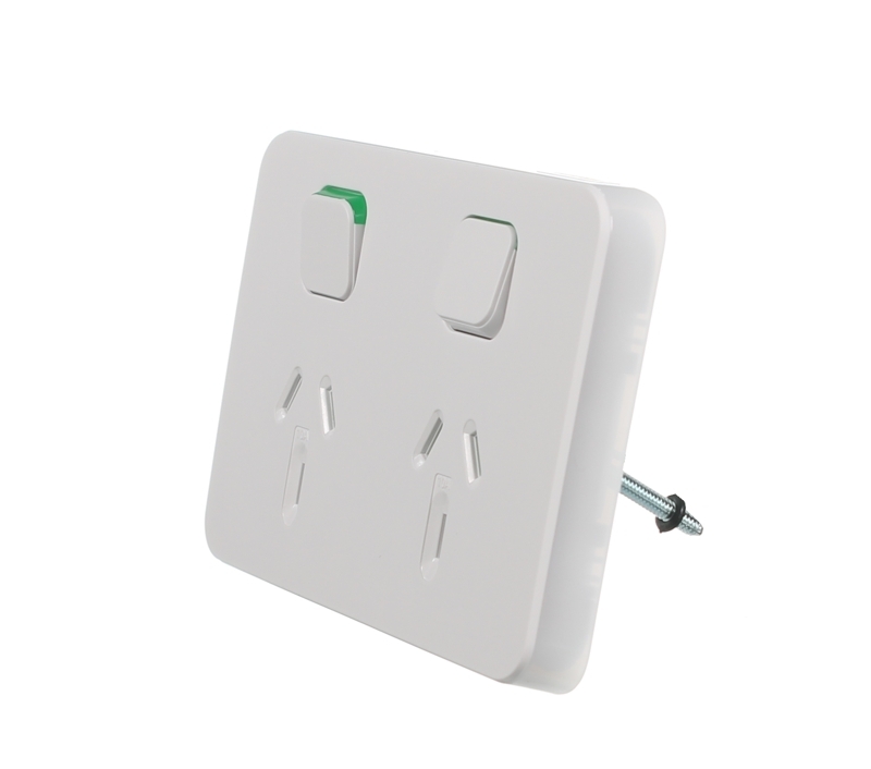 Clipsal Iconic Powerpoint Bundle 50 x 3025-VW | Double Power Point GPO 10 Amp | Vivid White