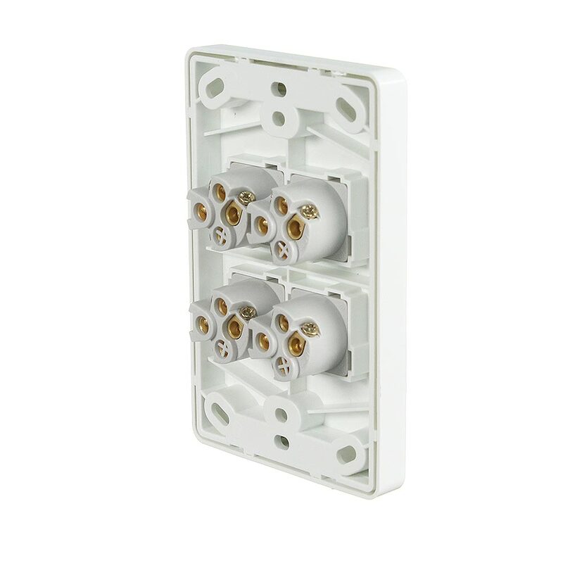 NLS 30620 | 4 Gang Switch 10 Amp | Classic Style | White